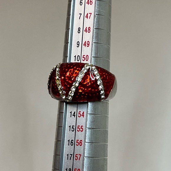 Camille Lucie | Jewelry | New Camille Lucie Red Resin Ring With Cubic ...